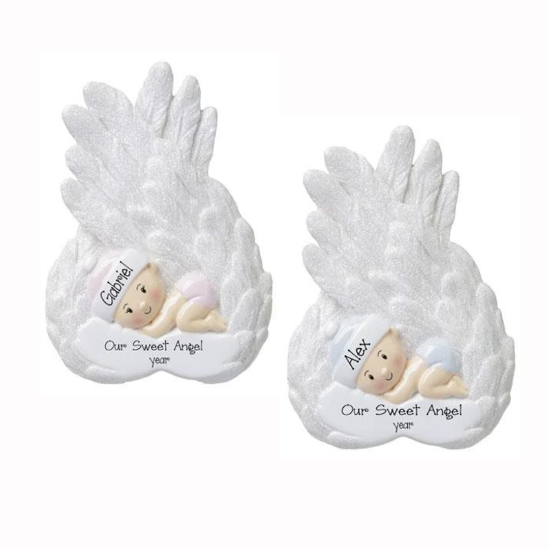 Personalized Memorial~baby Angel Ornament~baby Boy Angel OR Baby Girl ...