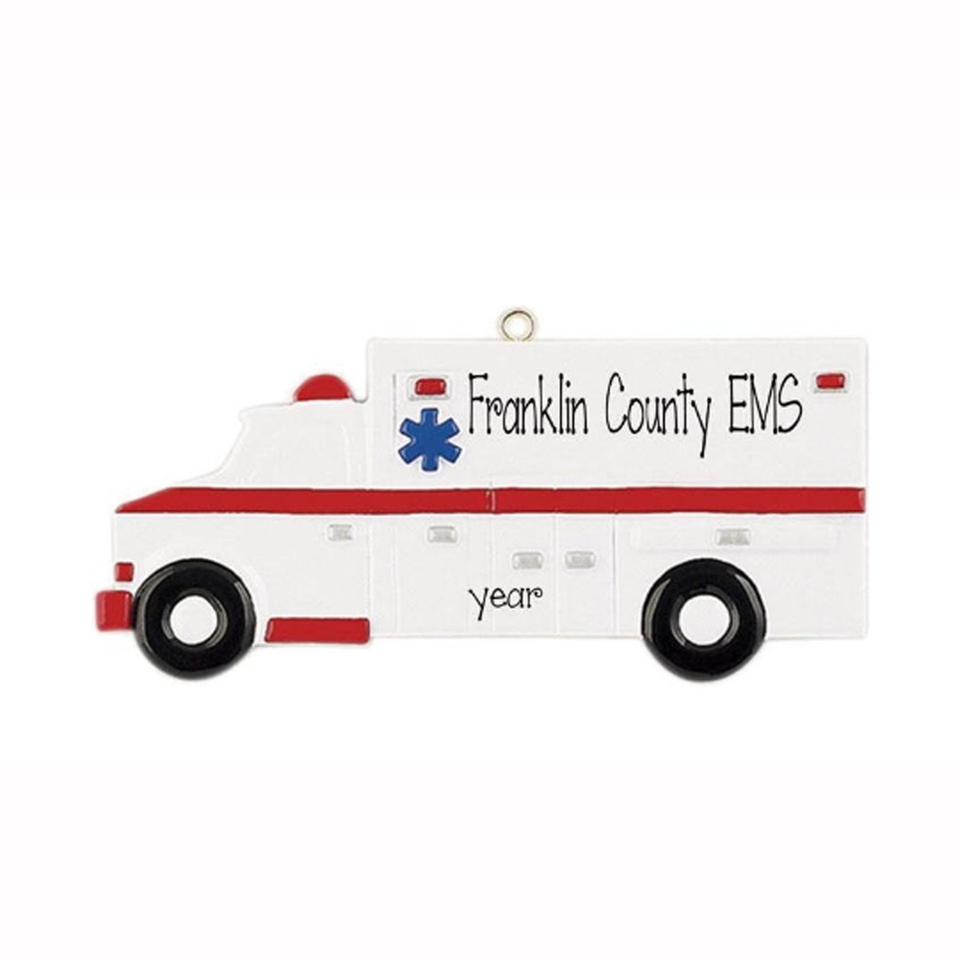 Personalized AMBULANCE Ornament~medic~emt~christmas Ornaments~hand ...