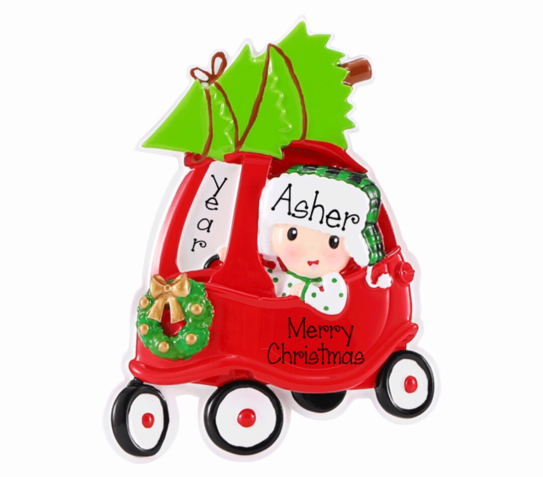 Little Red Toy Car Personalized Christmas Ornament ~ Toddler Ornament ...