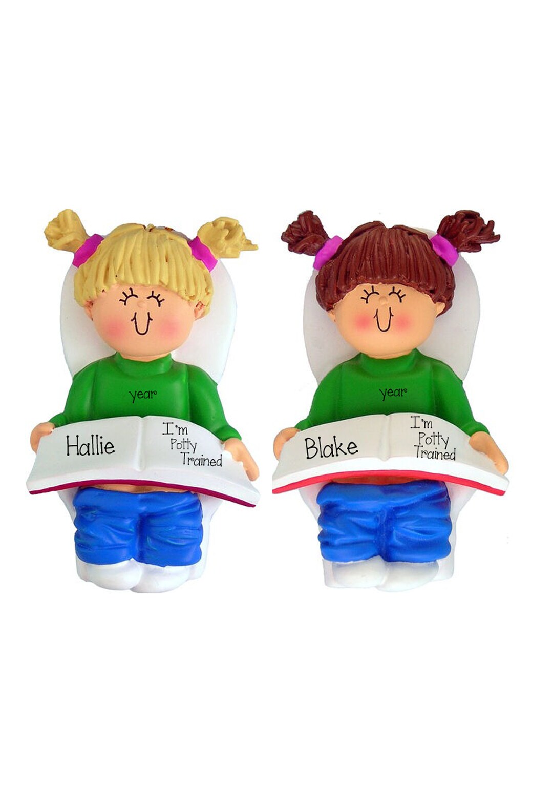 Personalized Potty Trained Ornament~little Girl Potty Train~christmas ...