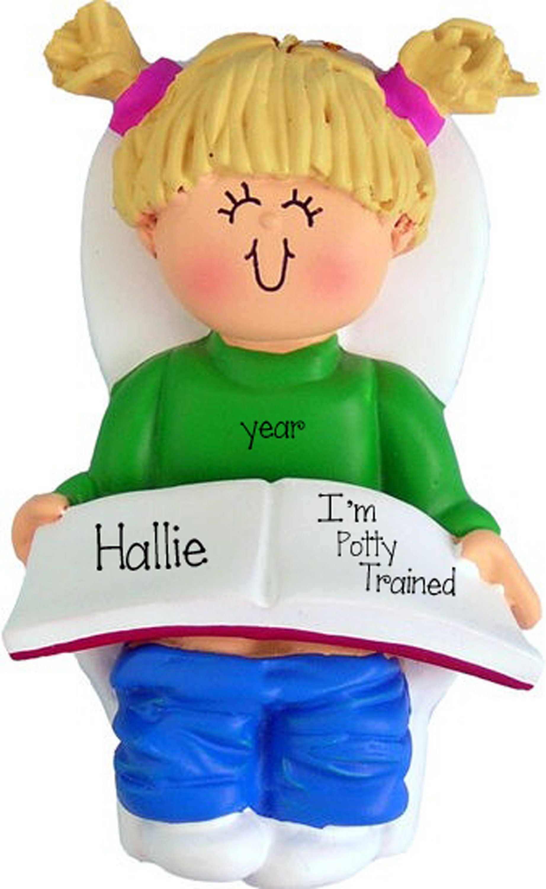 Personalized Potty Trained Ornament~little Girl Potty Train~christmas ...