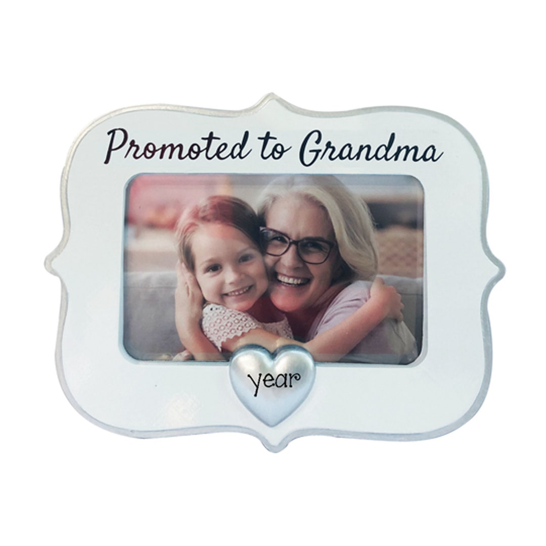 Personalized GRANDMA Picture Frame Ornament~promoted to Grandma ...