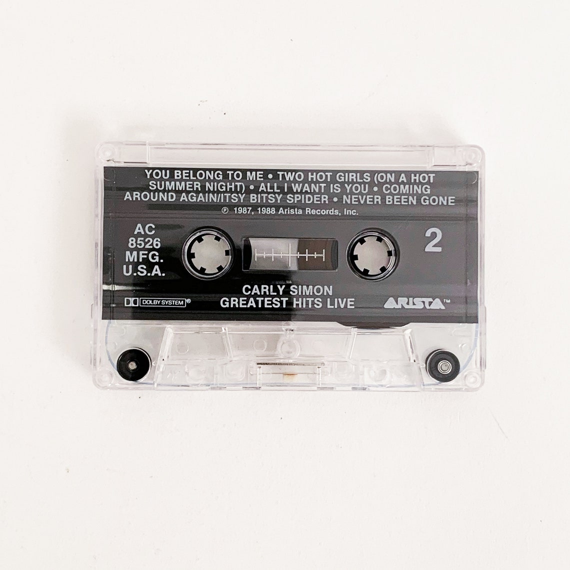 Carly Simon Greatest Hits Live Cassette Tape - Etsy