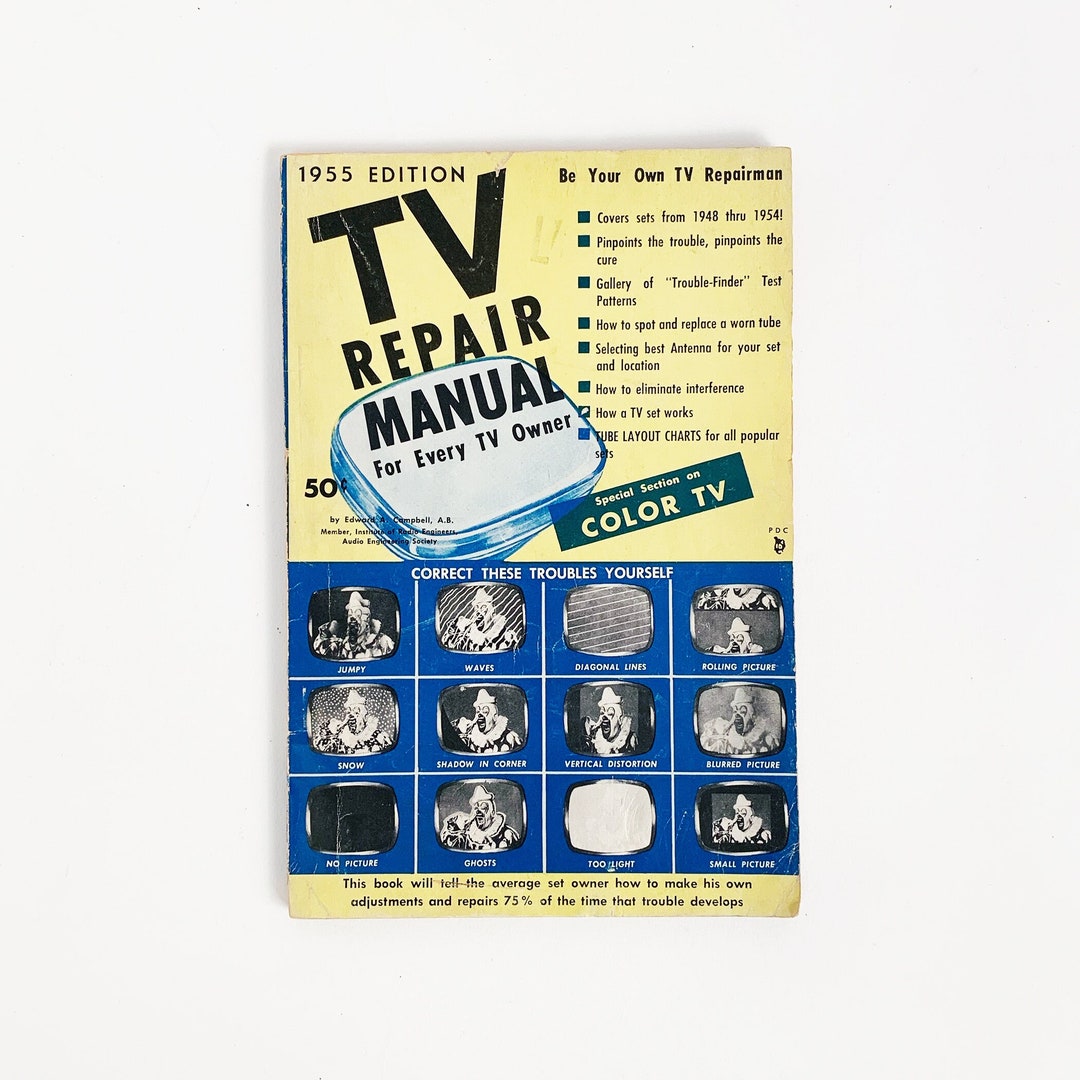 TV Repair Manual 1955 Edition Vintage Paperback Book - Etsy