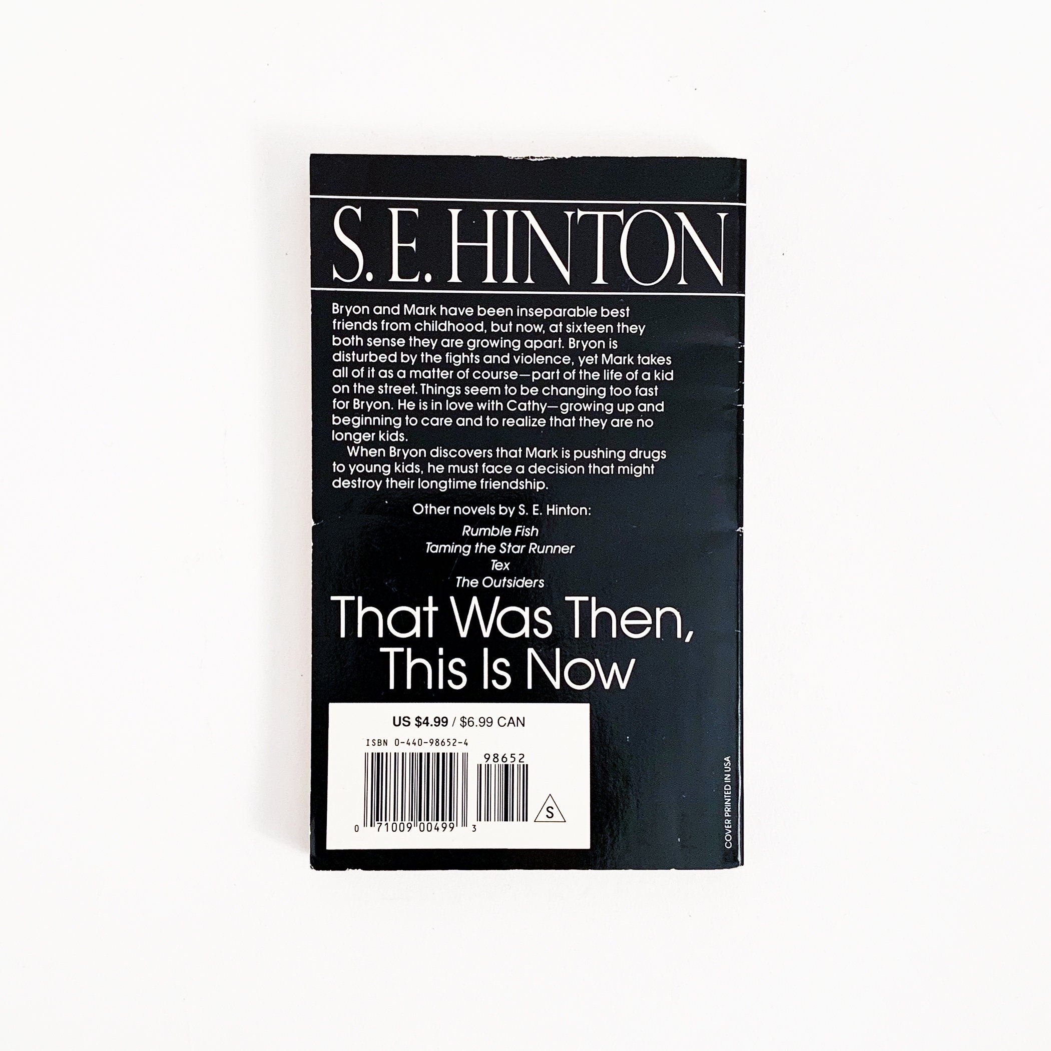 That Was Then This Is Now Book Cover