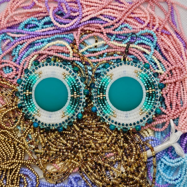 Beaded Earrings Native Etsy