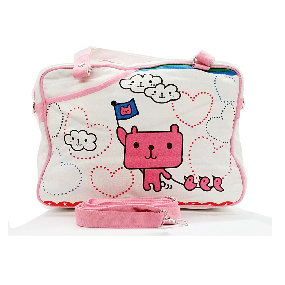 15x11 Canvas Tote Messenger Bag With Cute Cartoon Character Print Tote ...