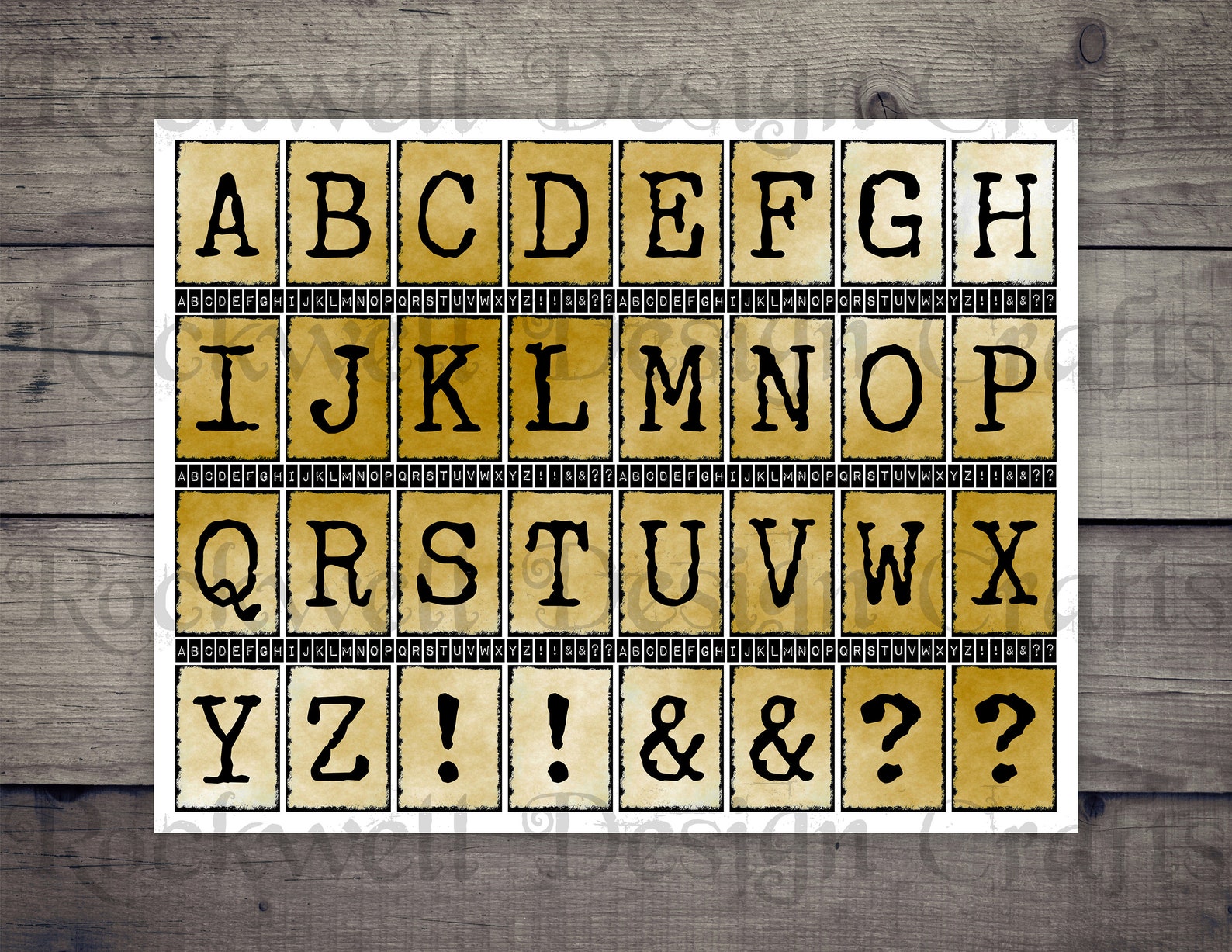Grunge Alphabets (digital Printables for Junk Journaling, Collaging ...
