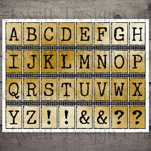 Grunge Alphabets (digital Printables for Junk Journaling, Collaging ...