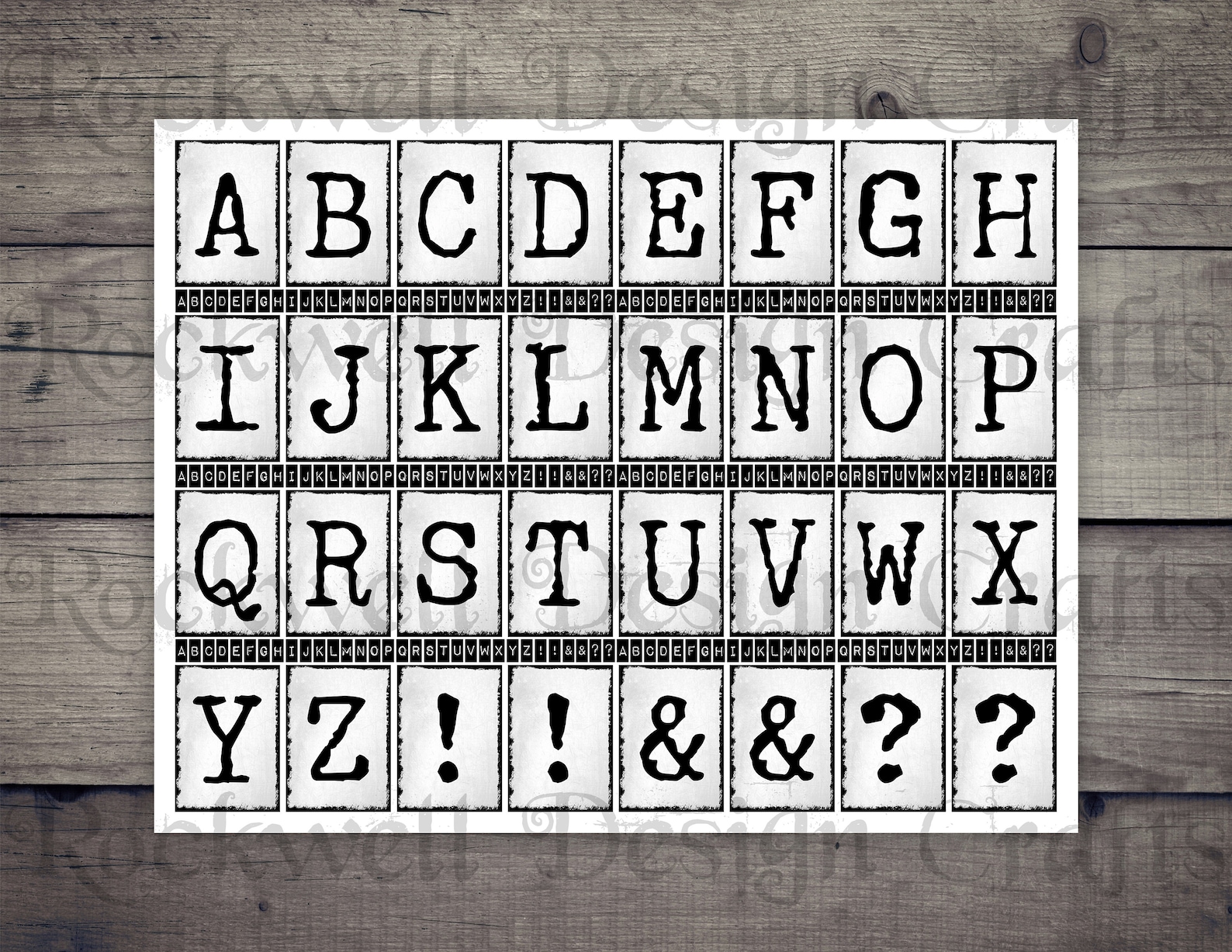 Grunge Alphabets digital Printables for Junk Journaling, Collaging ...
