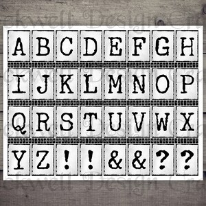 Grunge Alphabets (digital Printables for Junk Journaling, Collaging ...