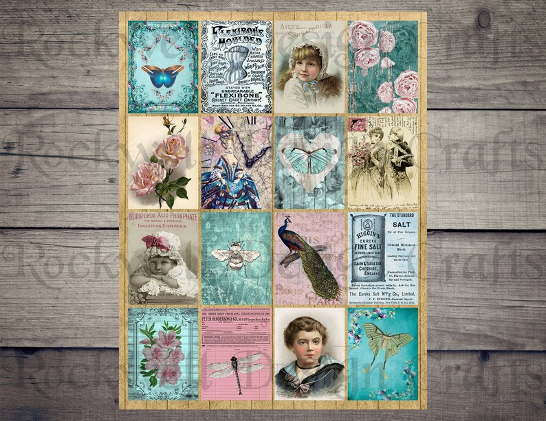 Shabby Snippets digital Printables for Junk Journaling, Collaging ...