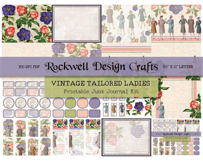 Vintage Botanical Labels digital Printables for Junk - Etsy