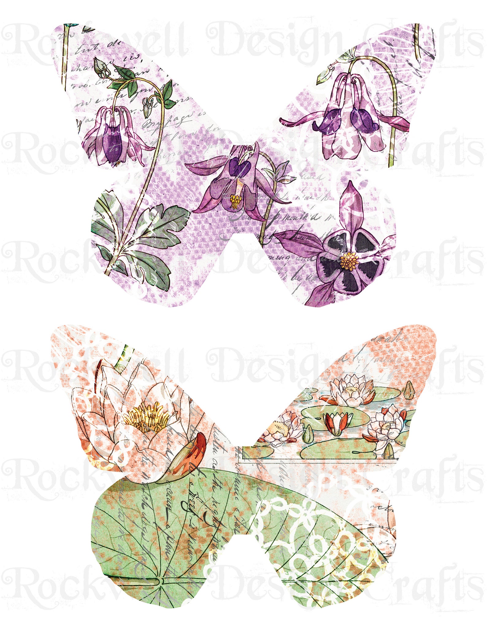 Butterfly Mini Journal Kit printables, Junk Journal Pages, Printable ...