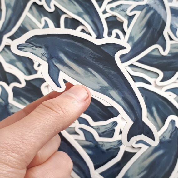 Vinyl Sticker Bottlenose Dolphin Stationery - Etsy