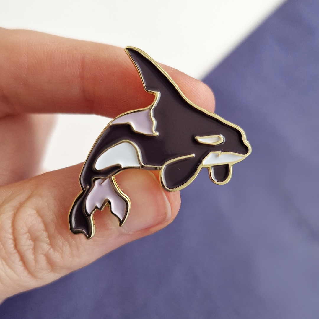 Enamel Pin, John Coe, Orca, Killer Whale - Etsy