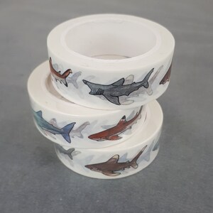 Shark Washi Tape, 10 Metres, 1.5cm, Stationary, Planner - Etsy