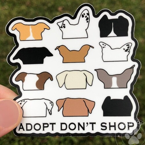 Veterinarian Sticker Dog Rescue Sticker Adopt Don't - Etsy