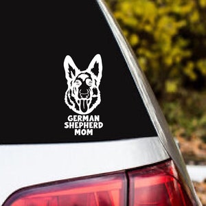 German Shepard Decal, Dog Decal, Custom Dog Mom Decal, Custom Shepard ...
