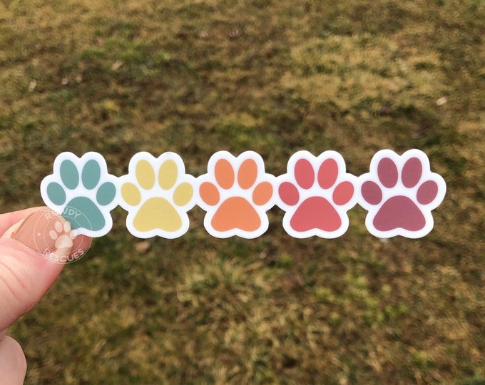 Paw Print Sticker Paw Prints Dog Stickers Dog Paw Print - Etsy