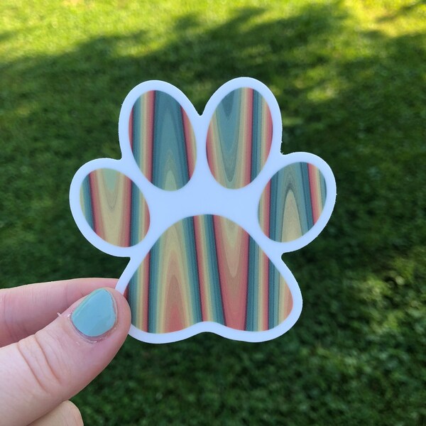Paw Print Sticker - Etsy