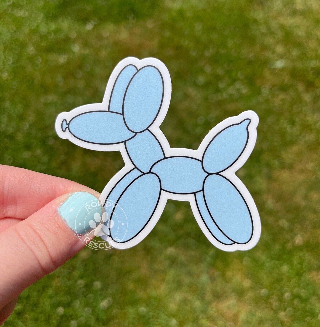 Dog Sticker, Balloon Animal Sticker, Balloon Dog Sticker, Waterproof ...