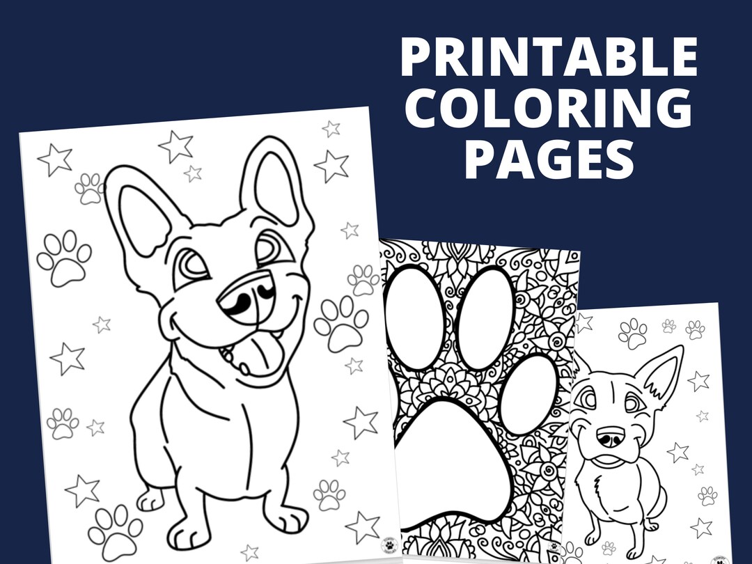 Coloring Pages, Digital Coloring Pages, Dog Coloring Pages, Animal ...