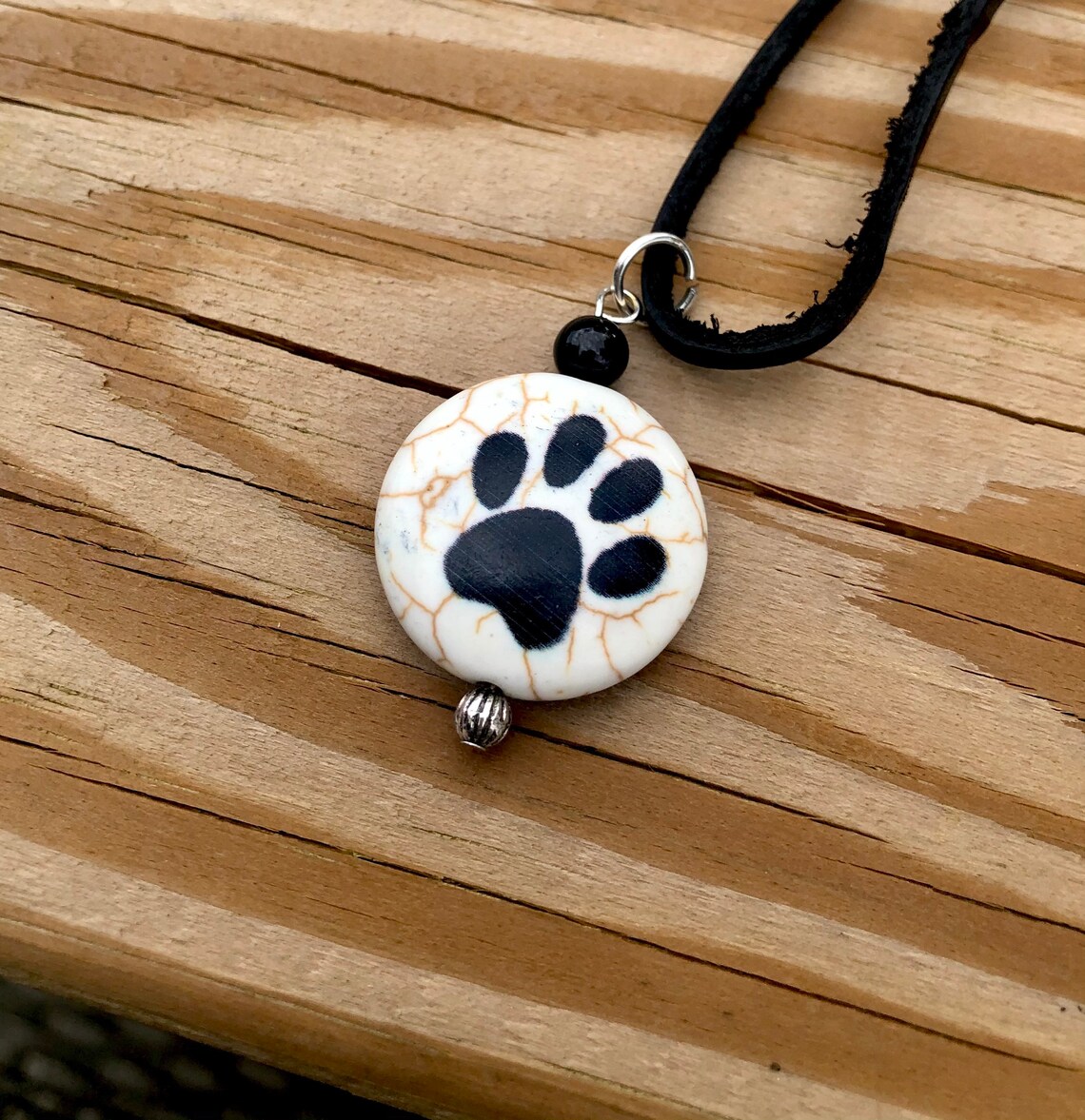 Paw Print Pendant Paw Print Necklace - Etsy