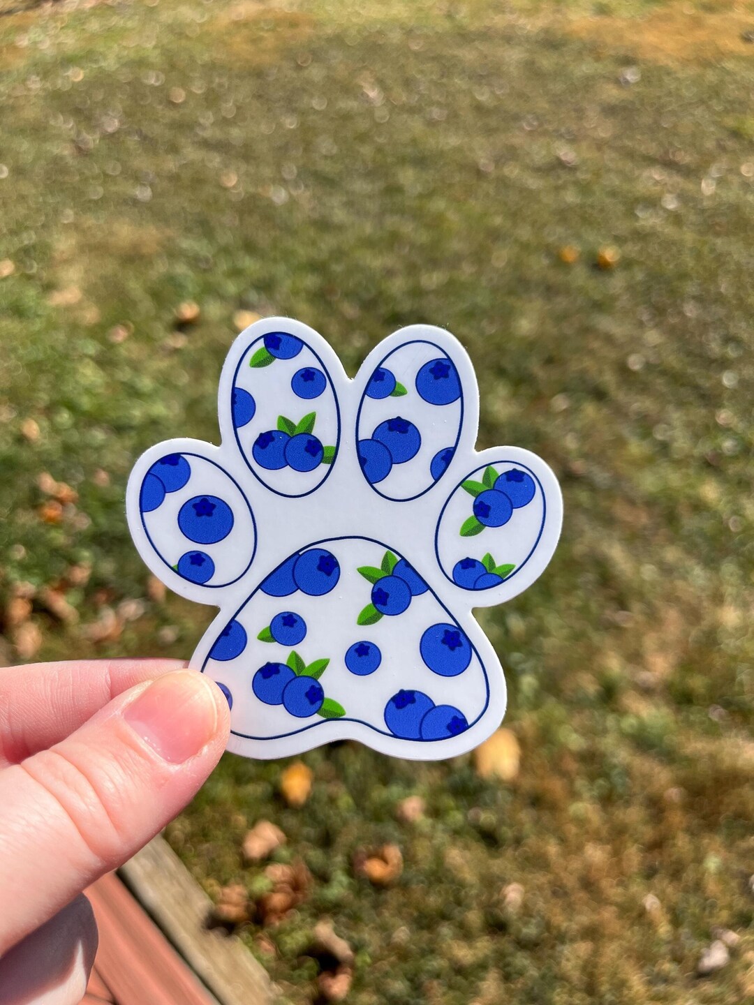 Blueberry Sticker, Paw Print Sticker, Food Stickers, Dog Stickers ...