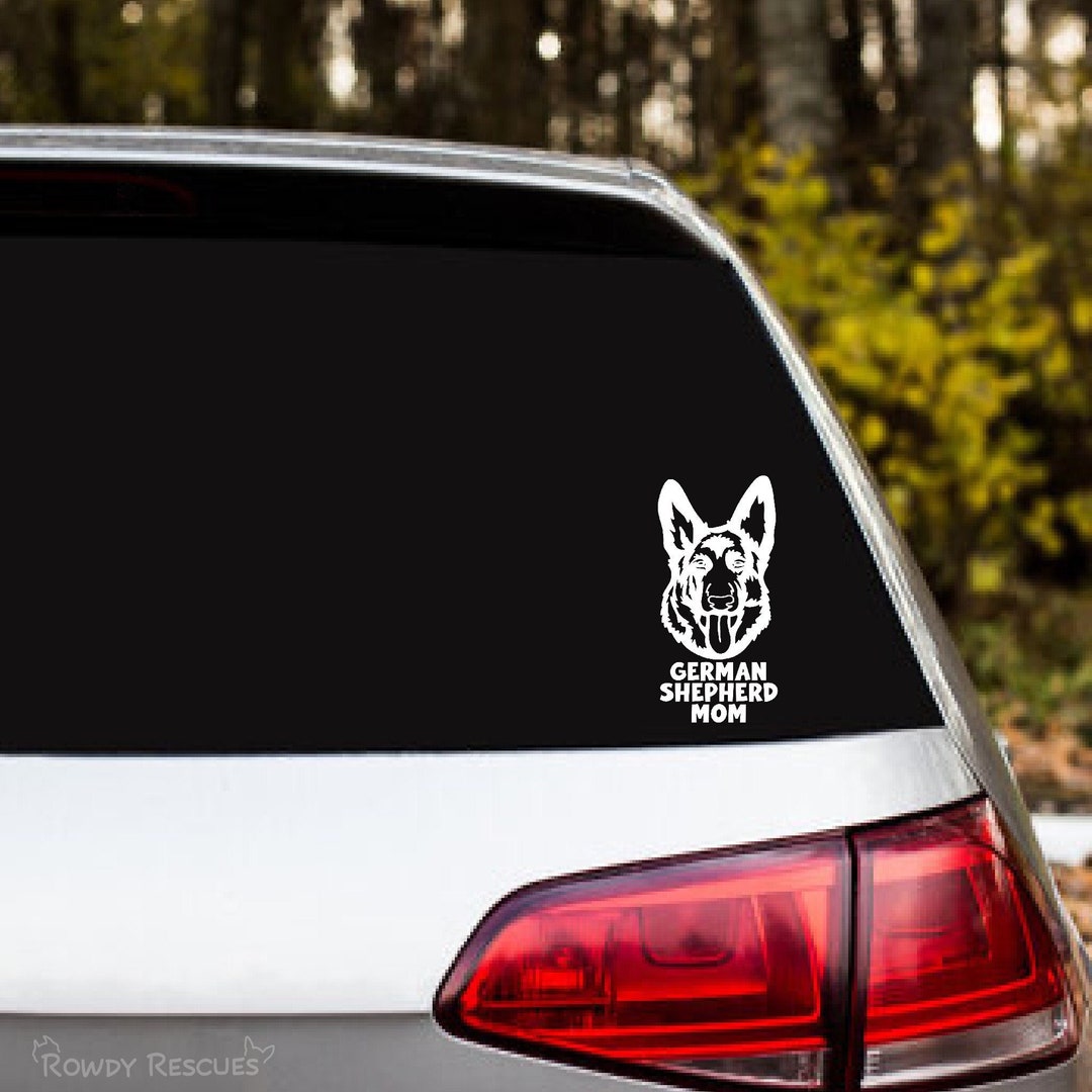 German Shepard Decal, Dog Decal, Custom Dog Mom Decal, Custom Shepard ...