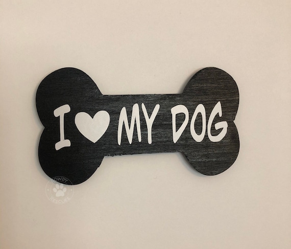 Dog Magnet I Love My Dog Dog Bone Magnet | Etsy