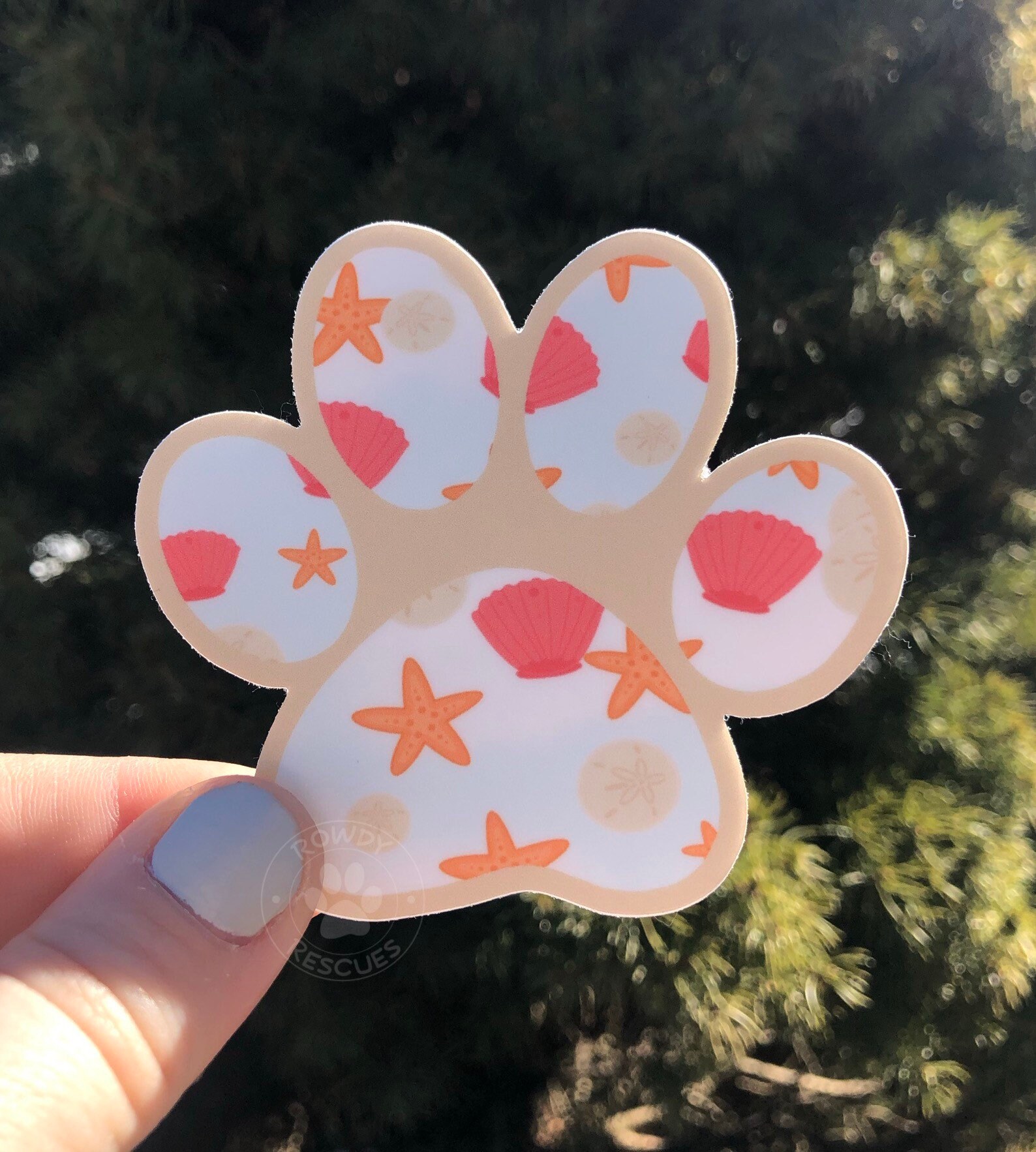 Paw Print Sticker Dog Sticker Beach Sticker | Etsy