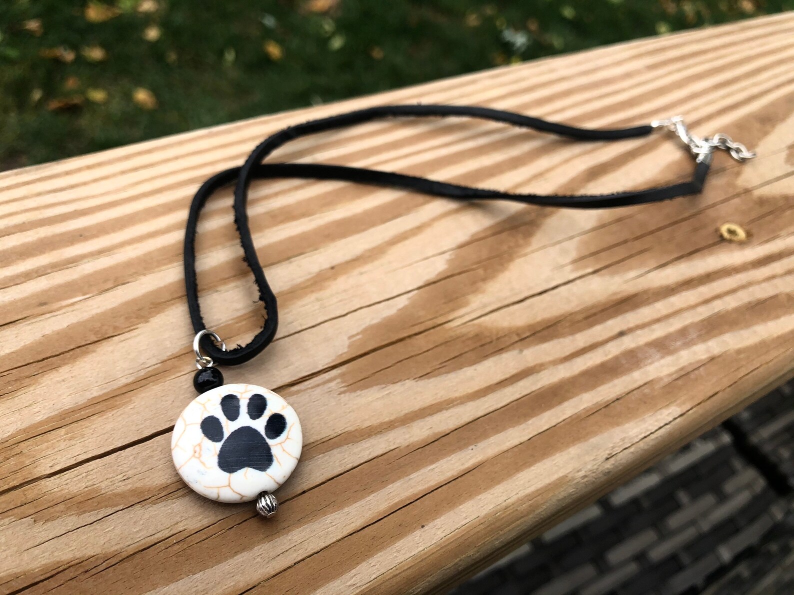Paw Print Pendant Paw Print Necklace - Etsy