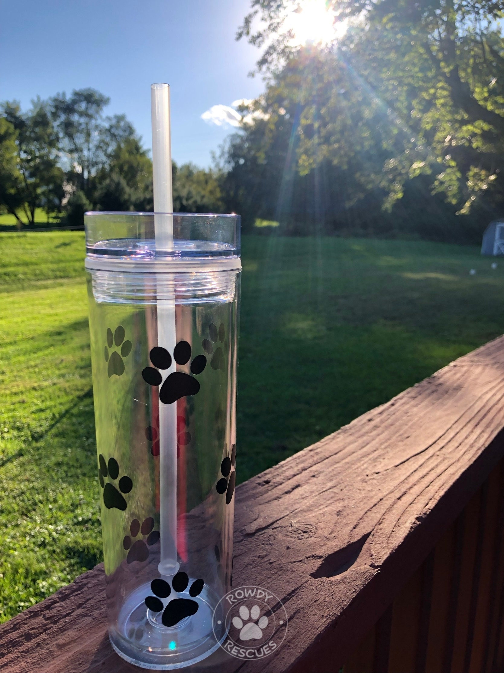 Paw Print Cup Reusable Cup Reusable Tumbler | Etsy
