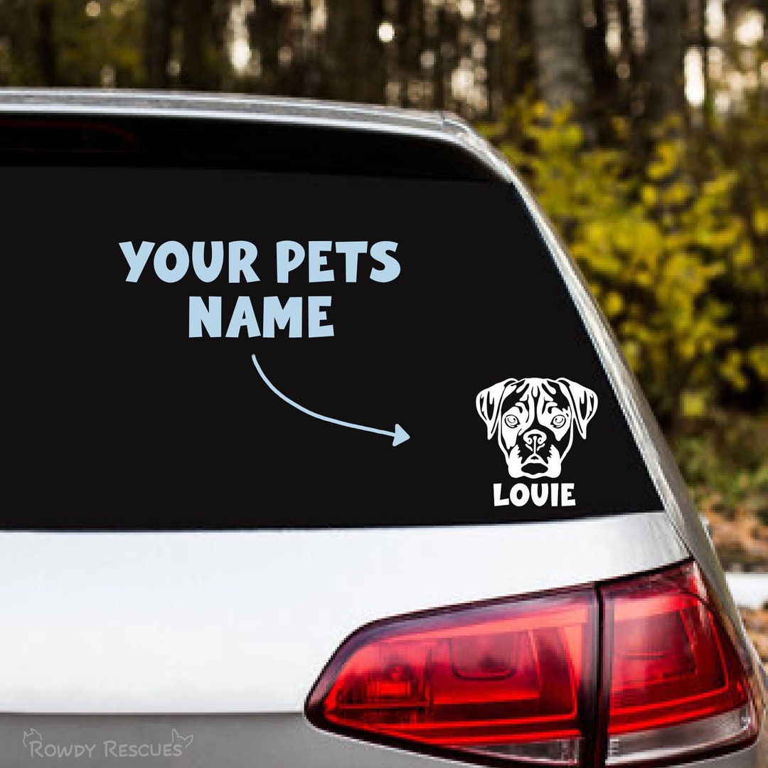 Boxer Decal, Dog Decal, Custom Dog Mom Decal, Custom Boxer Decal, Dog ...