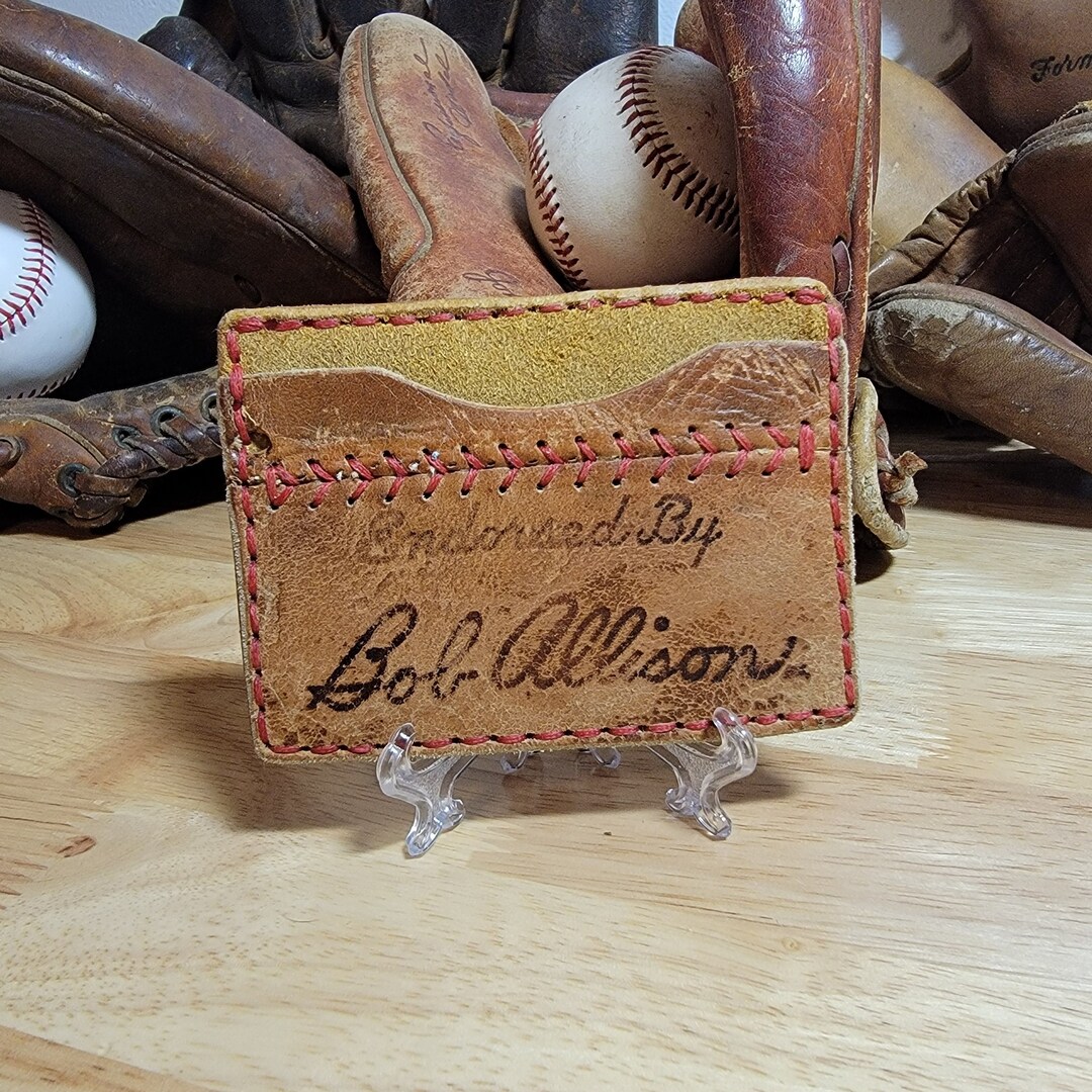 Handmade Repurposed Leather Baseball Glove Minimalist Wallet Slim ...