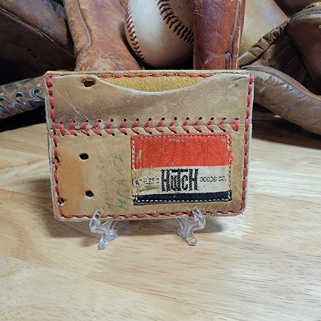 Handmade Repurposed Leather Baseball Glove Minimalist Wallet Slim ...