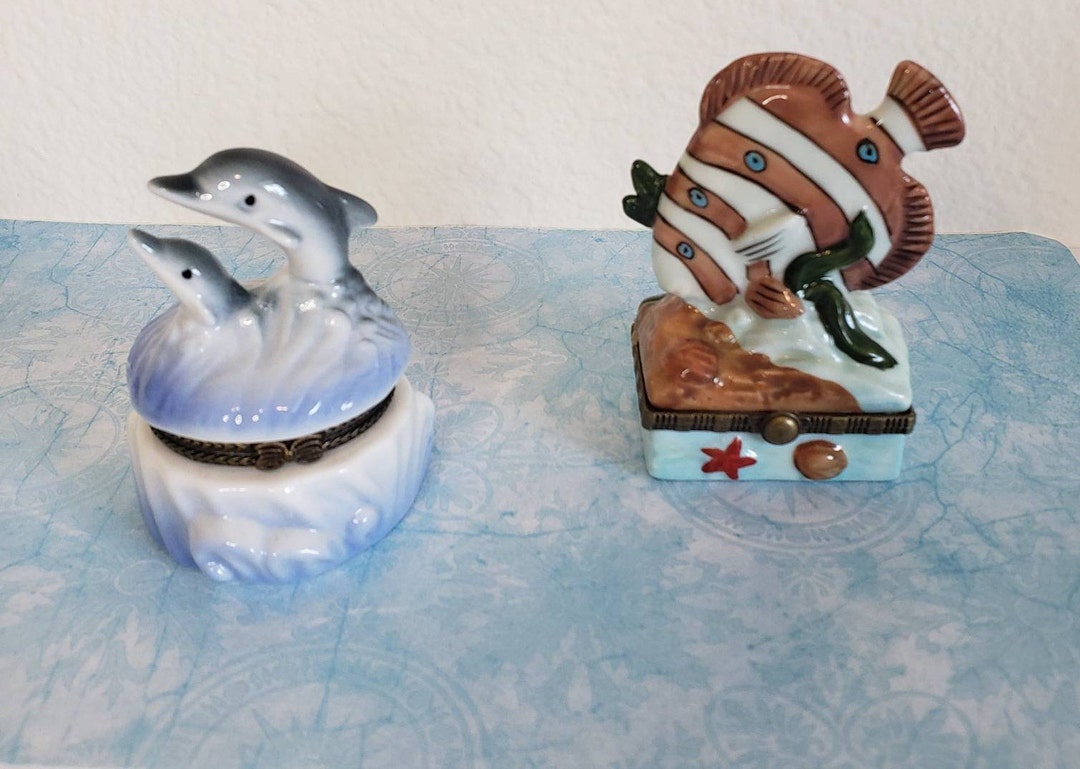 Dolphin & Fish Trinket Boxes - Etsy
