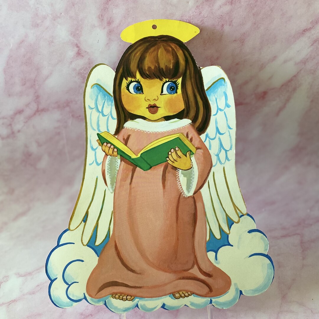 Vintage Retro Choir Angel Die-cut, Mid-century Double Sided Cardboard ...