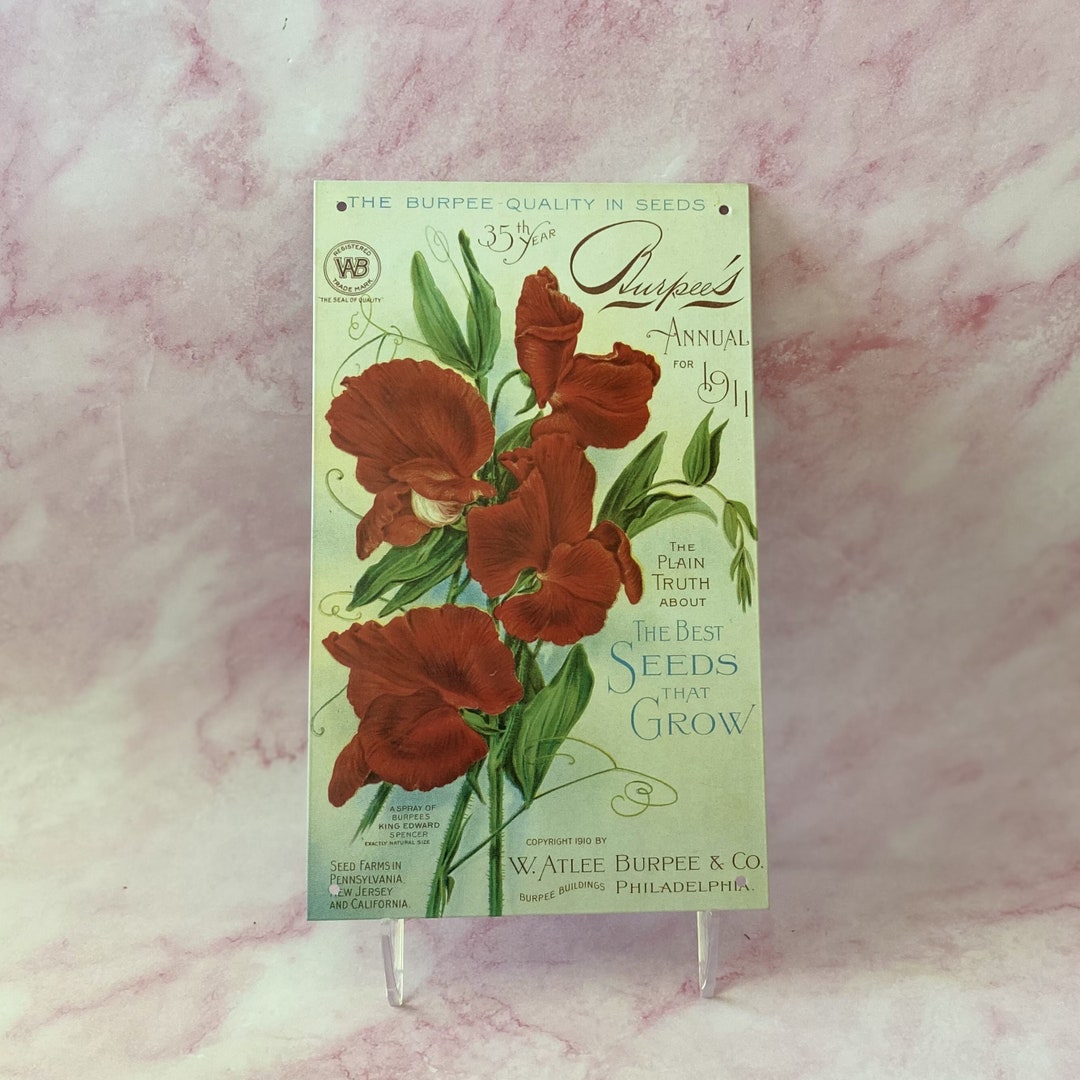 Vintage Metal Wall Sign Replica Burpee Flower Seed Catalog - Etsy