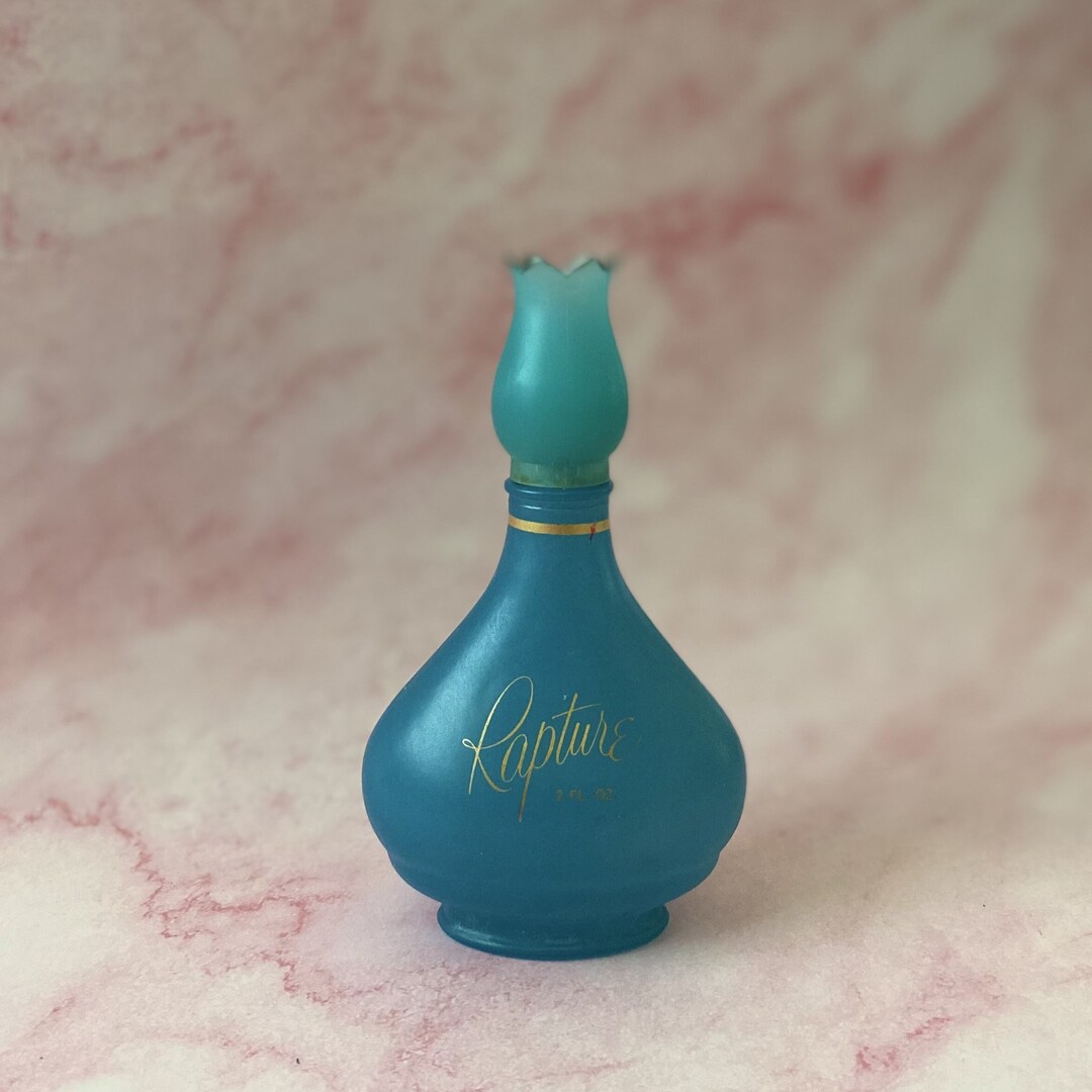 Vintage AVON Teal Blue Rapture Cologne Empty Bottle Retro - Etsy