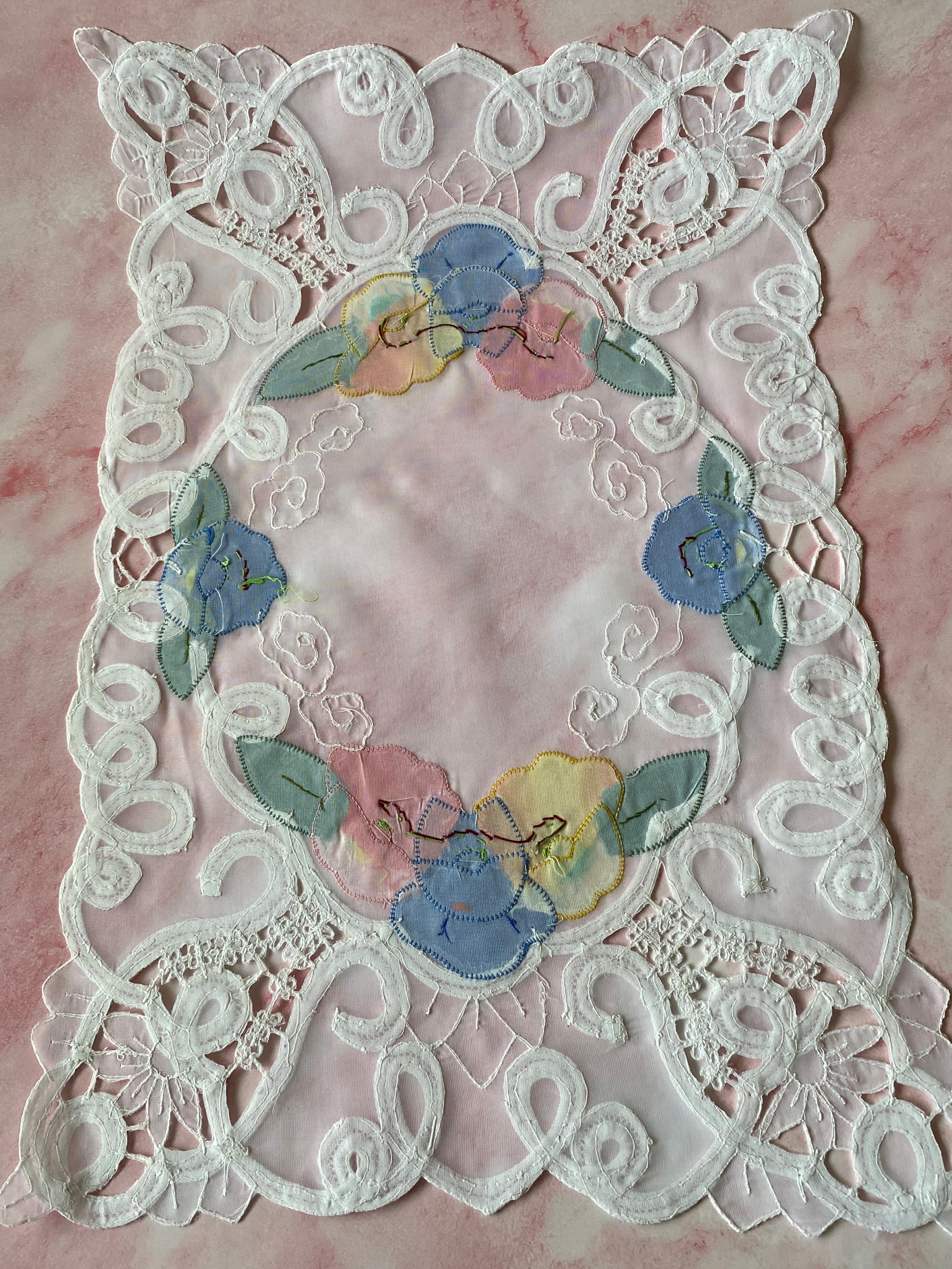 Vintage Organza Battenburg Lace Trim Rectangular Placemats - Etsy
