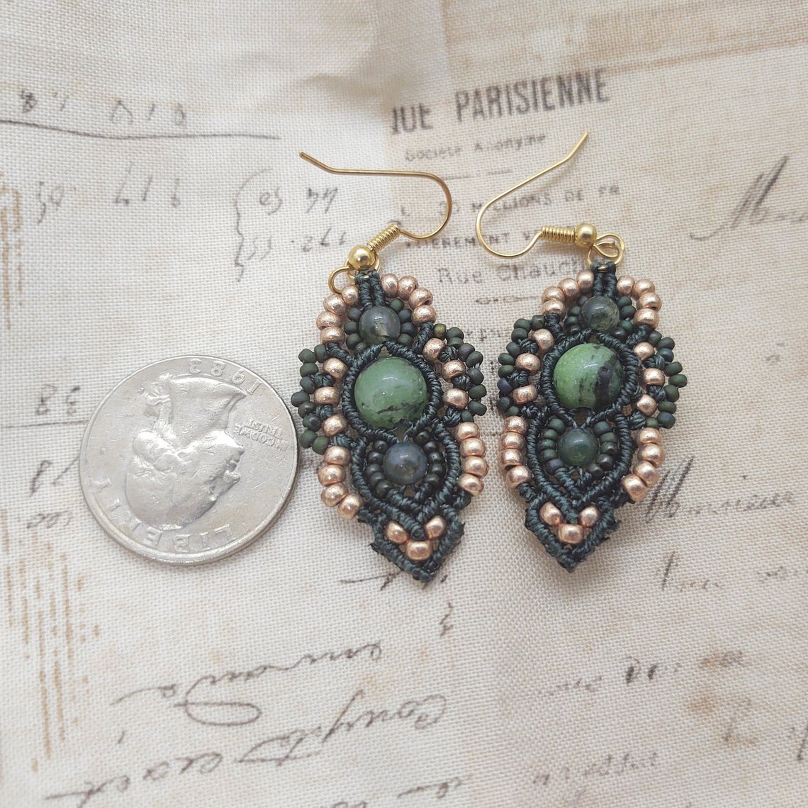 Micro Macrame Earrings - Etsy