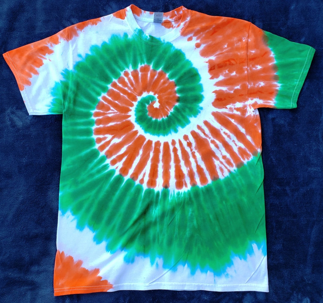 Tie Dye Ireland's Flag Colors Green, White, Orange **ADULT SIZES** - Etsy