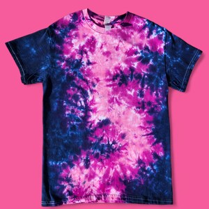 Raspberry Skies Tie Dye Shirt, Pink and Purple Hippie Fashion, **ADULT ...
