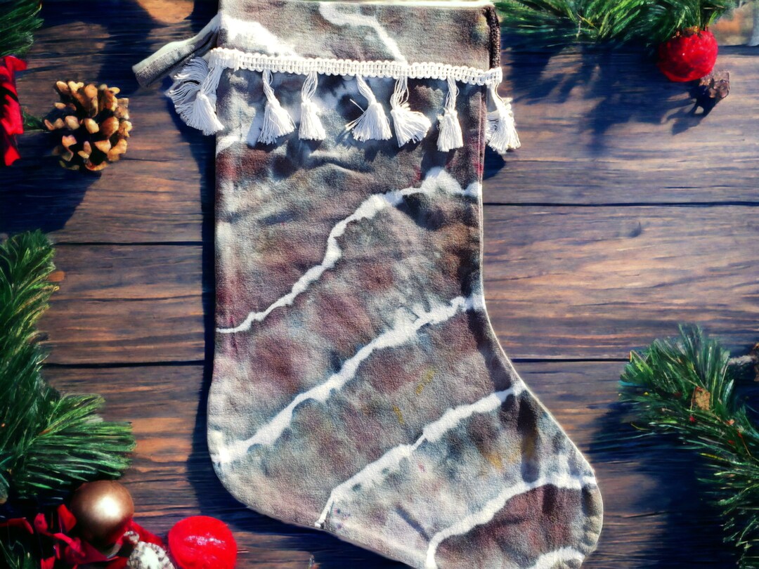 Ice Tie Dye Handmade Christmas Stocking, Unique Gift Idea for the ...