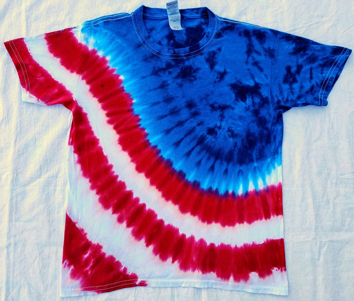 Tie Dye Flag T-shirt of July/independence Day **YOUTH SIZES** Great ...