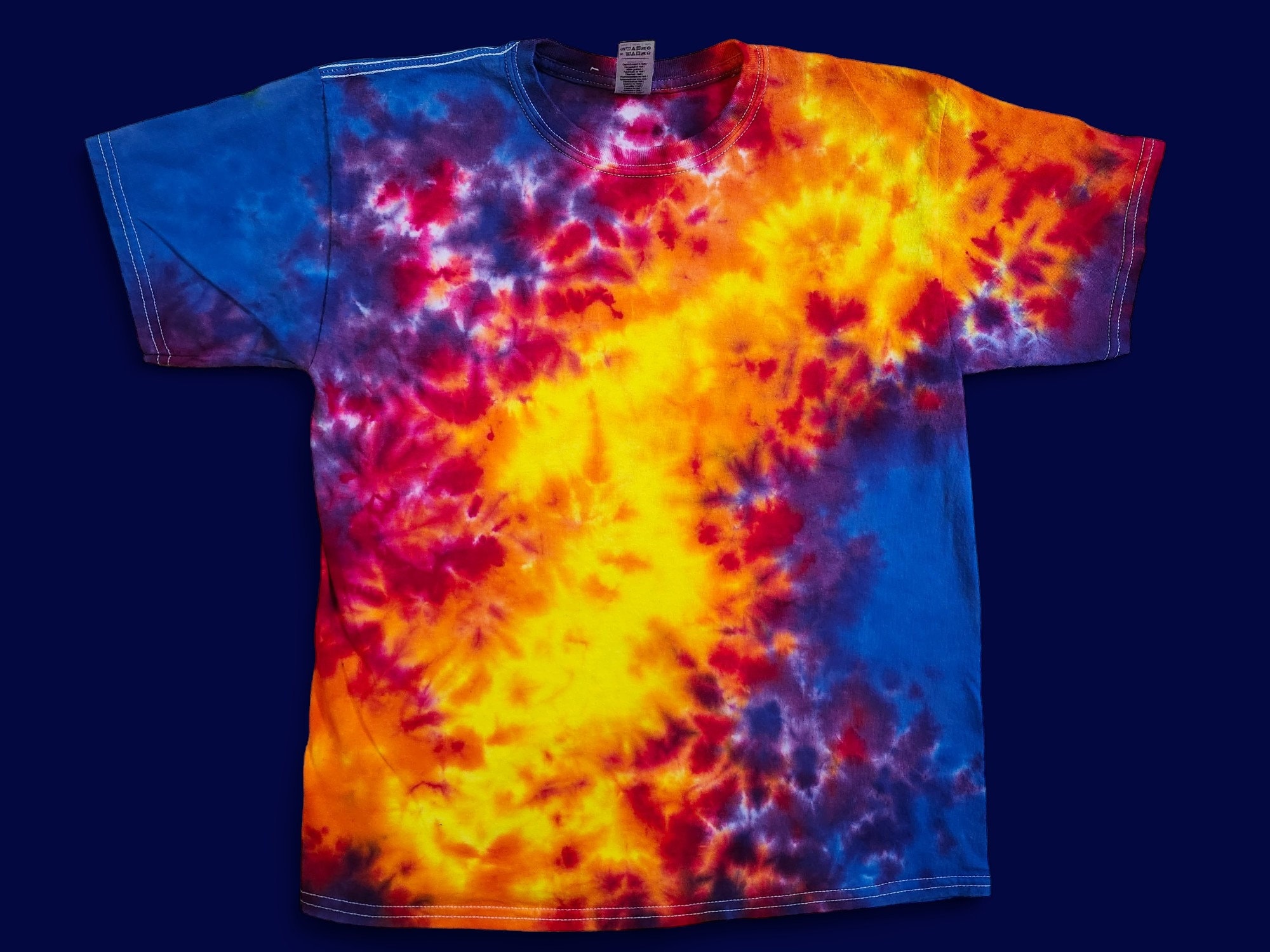 Tie Dye Shirt in Rainbow Hippie Trippy Psychedelic Vibes, Men's Women's ...