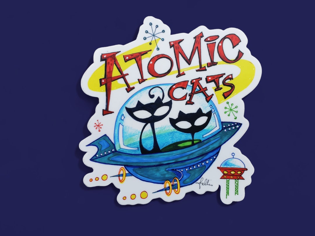 Atomic Cat Logo Sticker! Ride the Groovy Cosmic Skies With Jake and ...