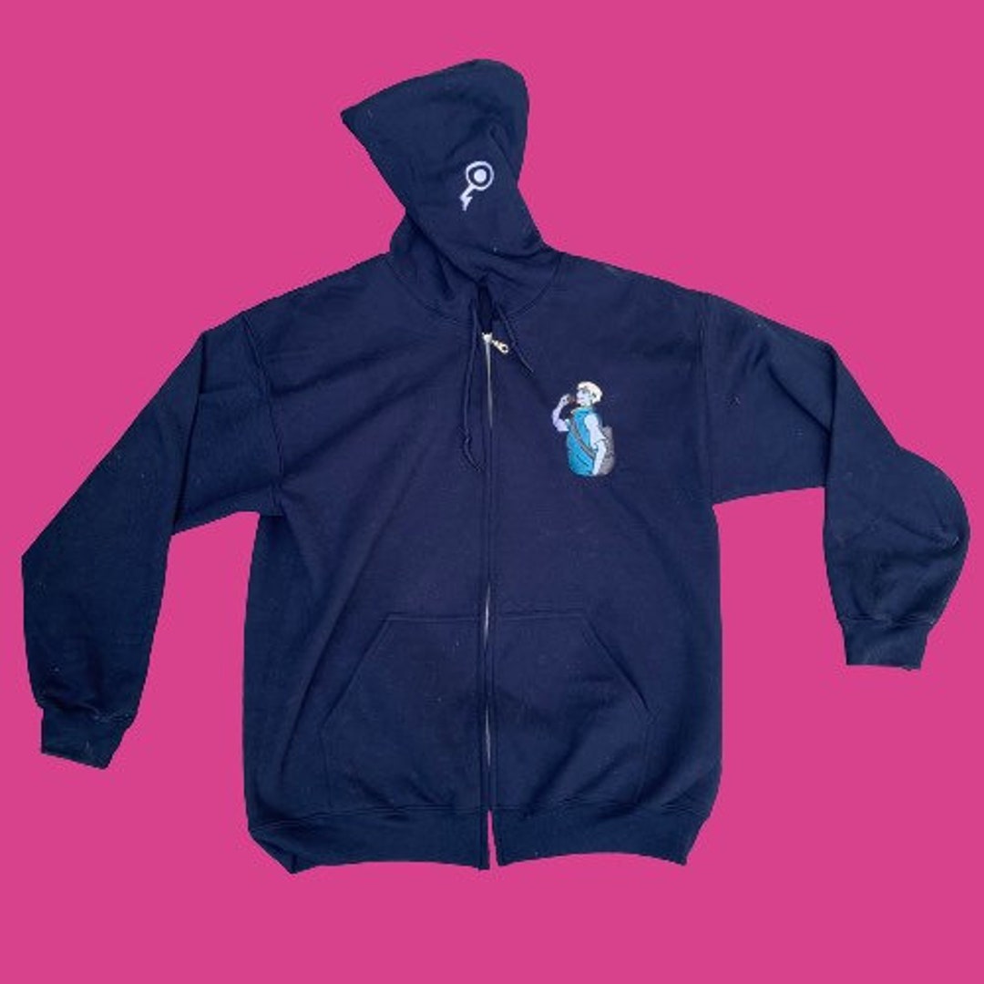 Cursed Speech User Outro Zip up Hoodie | Navy Zip up | Embroidered - Etsy